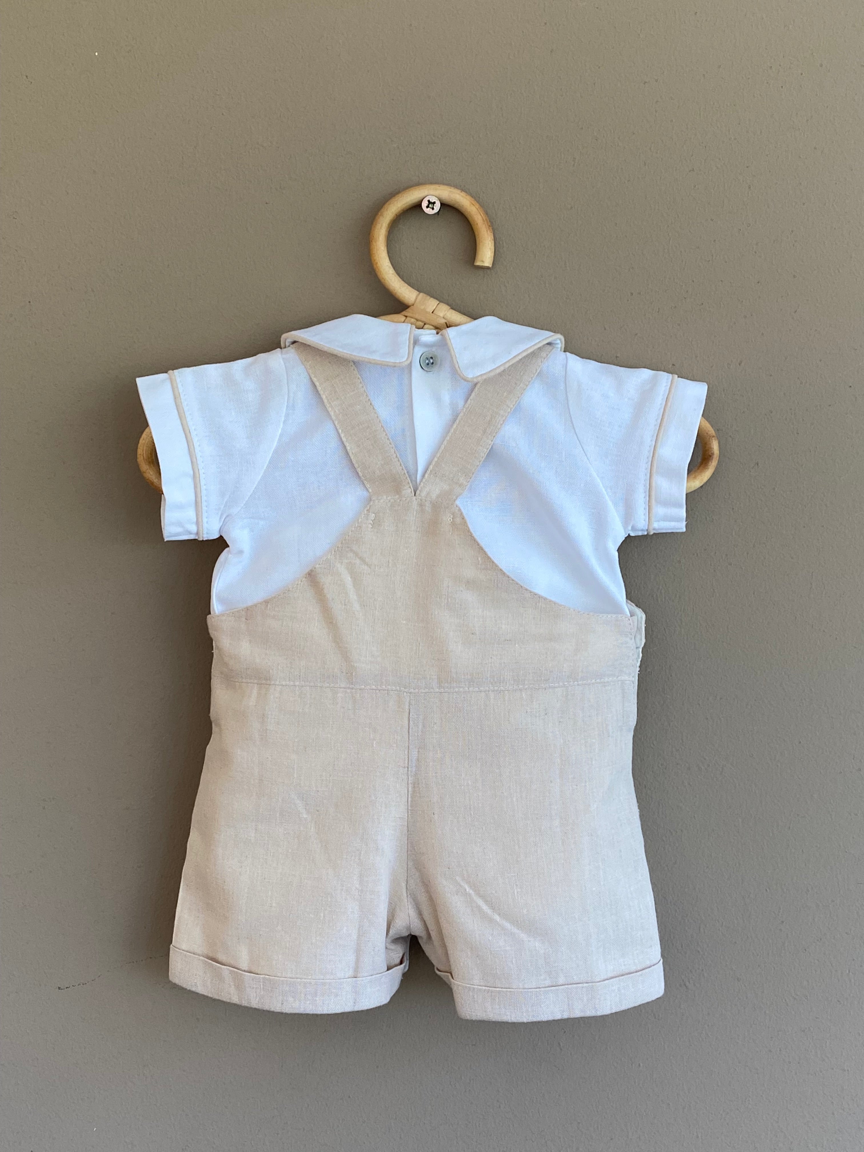 Conjunto Bautizo Benjamin Beige Corto – bambola tienda